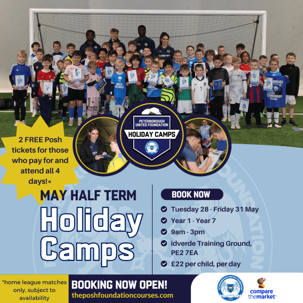 May Half Term Holiday Camps Open For Bookings! - The Posh Foundation May Half Term Holiday Camps Open For Bookings! - The Posh Foundation